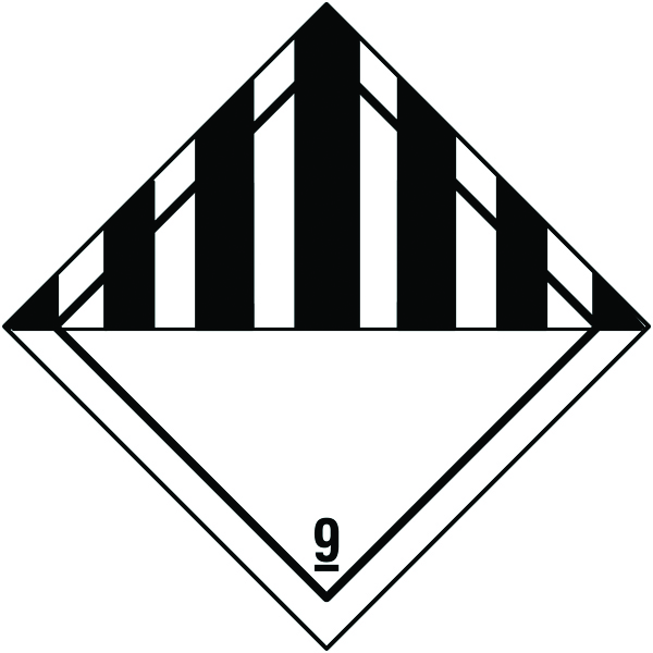 C82A/S – 100x100mm Misc Class 9 Hazard Warning Diamonds – DB Medical