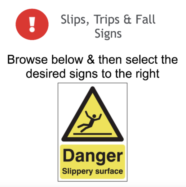 Page 33 Slips, Trips & Fall Signs Rigid – DB Medical